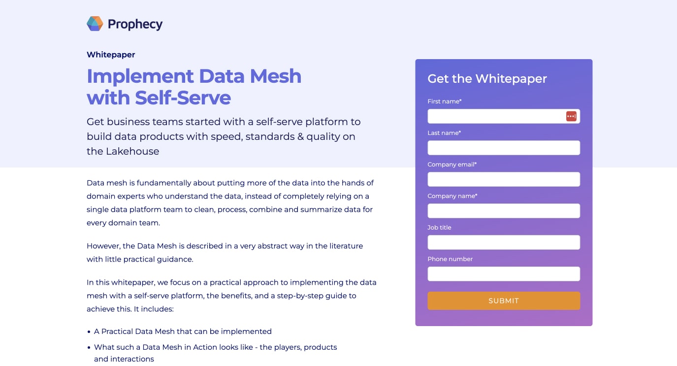 Implement Data Mesh with Self-Serve